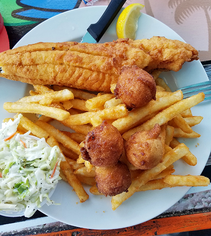 Fish and chips that would make the British jealous &ndash; flaky white fish in a crispy golden jacket that crackles with each bite.