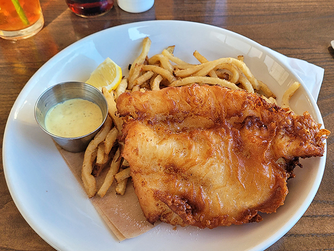The fish and chips that started this whole beautiful obsession &ndash; crispy, flaky, and completely life-changing.