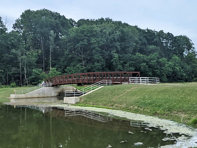 Engineering meets enchantment at this footbridge. Cross over and leave your worries on the other side—they'll still be there if you want them back.