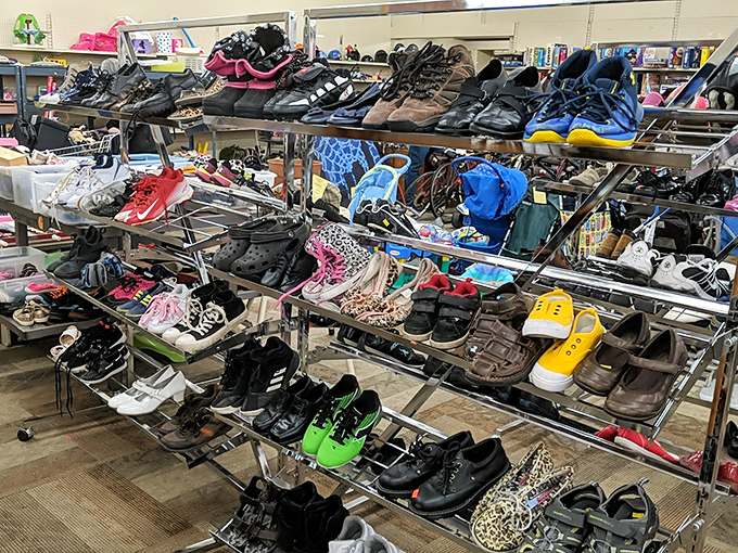 The footwear section rivals Imelda Marcos's closet, with everything from practical sneakers to "what was I thinking?" statement pieces.