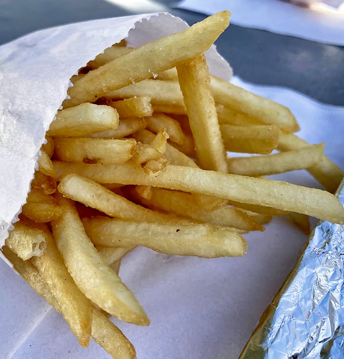 Golden, crispy, and perfectly salted&mdash;these fries aren't trying to reinvent the wheel, they're just making sure it rolls deliciously.