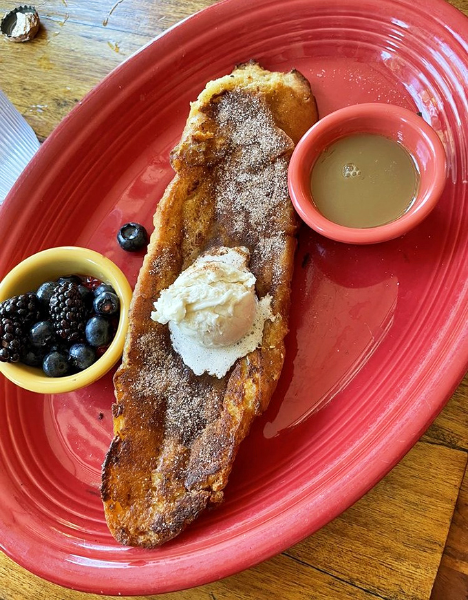 The Famous French Toast lives up to its reputation&mdash;caramelized sourdough with a custard-like center that makes IHOP executives wake up in cold sweats.