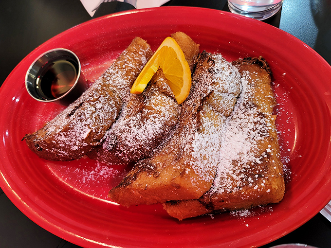 French toast that makes you question all other French toast&mdash;dusted with powdered sugar, kissed with butter, and waiting for that maple syrup waterfall.
