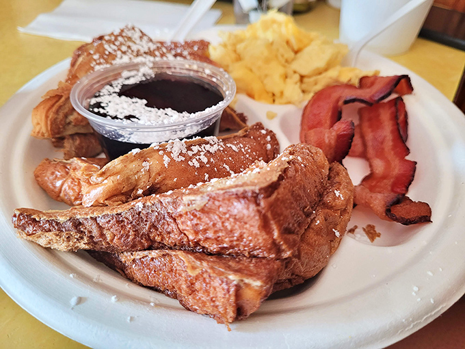 French toast that makes ordinary bread feel like it just got a makeover montage in a '90s rom-com.