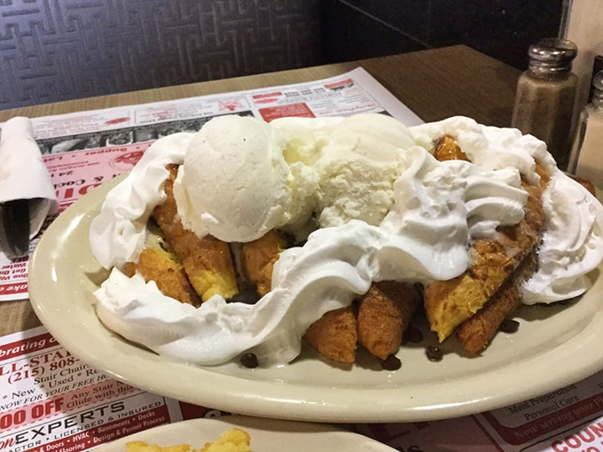 Whoever said "let them eat cake" clearly never tried this French toast&mdash;a mountain of carbs and cream that laughs at diets.