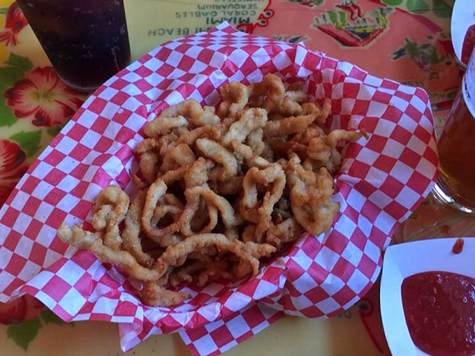 Fried clam strips that crackle with each bite &ndash; the seafood equivalent of potato chips. Just try stopping at one handful.