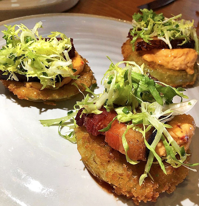 These aren't your grandma's fried green tomatoes&mdash;unless your grandma was secretly a gourmet chef with a flair for presentation.
