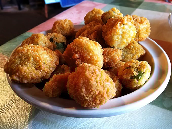 Little nuggets of Southern summer, transformed by hot oil and seasoned breading. Fried okra: converting skeptics into believers since forever.