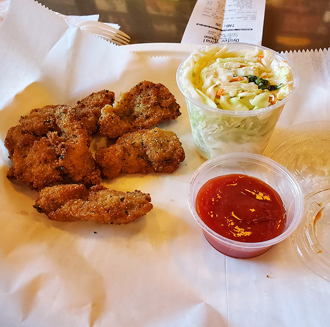 These fried oysters aren't just appetizers, they're little nuggets of coastal joy that somehow found their way to Pennsylvania and decided to stay.
