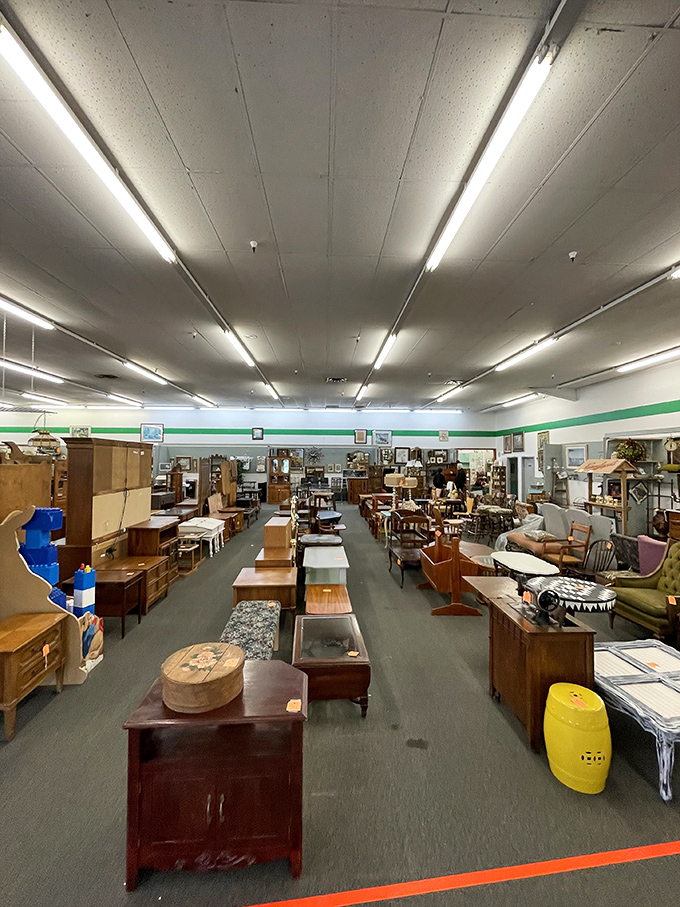 Mid-century modern heaven! This furniture section could outfit Don Draper's apartment with enough left over for the Brady Bunch living room.