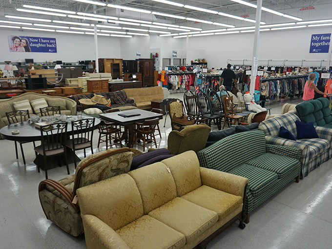 Sofa safari at its finest! From mid-century modern to grandma-chic, the furniture section offers seating solutions for every style sensibility.