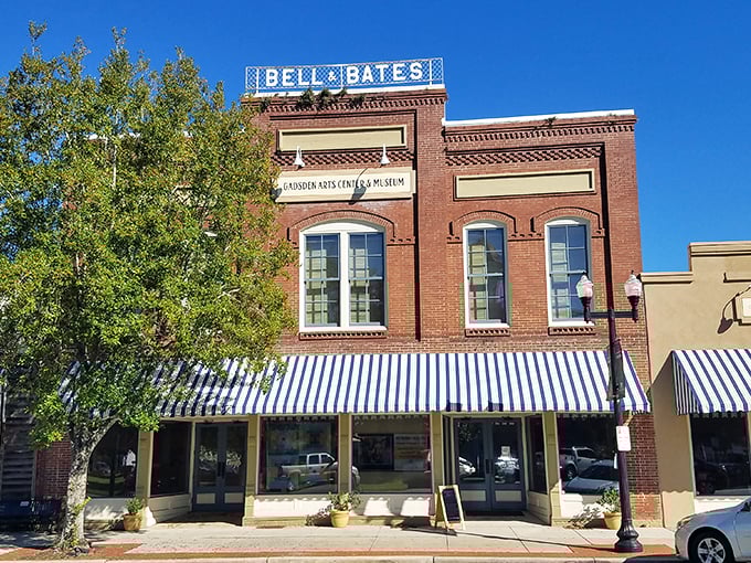 The Gadsden Arts Center & Museum brings cultural enrichment without pretension. That blue-striped awning welcomes art lovers of all financial portfolios.