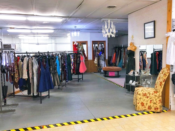 That chandelier adds sparkle to formal wear that's seen more parties than Dick Clark's New Year's Eve.