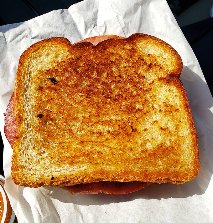 Golden-brown perfection that would make your grandmother nod in approval&mdash;this grilled cheese speaks the universal language of comfort.