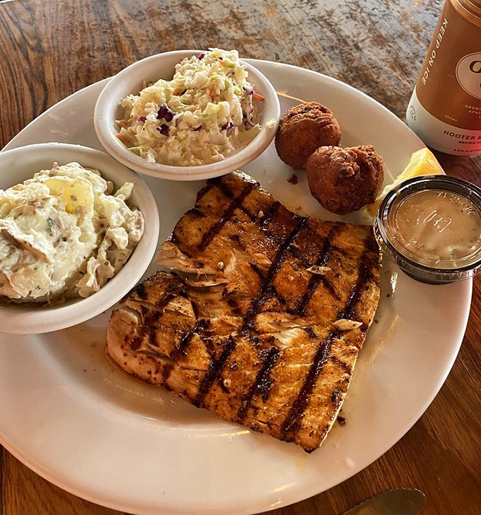 Grilled mahi-mahi with all the fixings &ndash; proof that sometimes the simplest preparations let the star ingredient shine brightest.