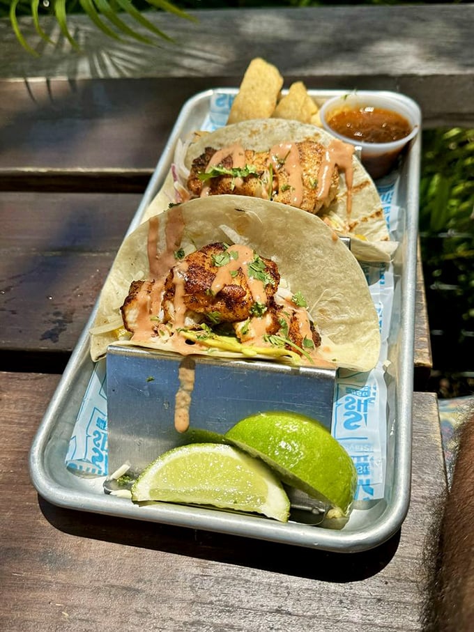 Grouper tacos so fresh, the fish practically swam onto your plate this morning.