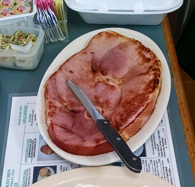 Ham that's measured not in ounces but in "will it fit on the plate?" A breakfast meat lover's dream come true.