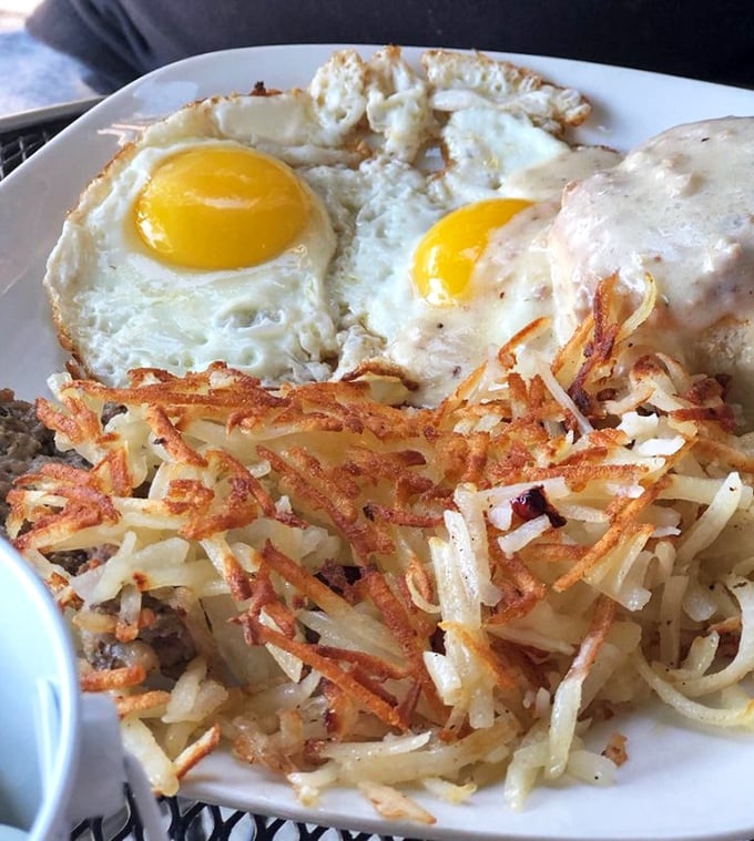 Perfectly crisp-edged eggs with hash browns so golden and crispy they deserve their own fan club. Simple breakfast perfection that's harder to achieve than it looks.
