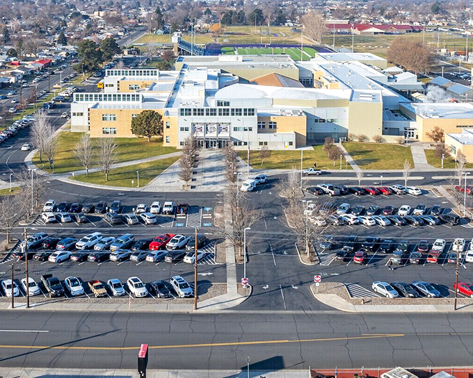 Hermiston High School stands as the community's educational hub. Good schools matter even in retirement&mdash;they're indicators of community values.