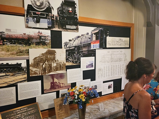 History doesn't just ride these rails&mdash;it's documented on these walls. Each photograph tells a story of steel, steam, and American ingenuity.