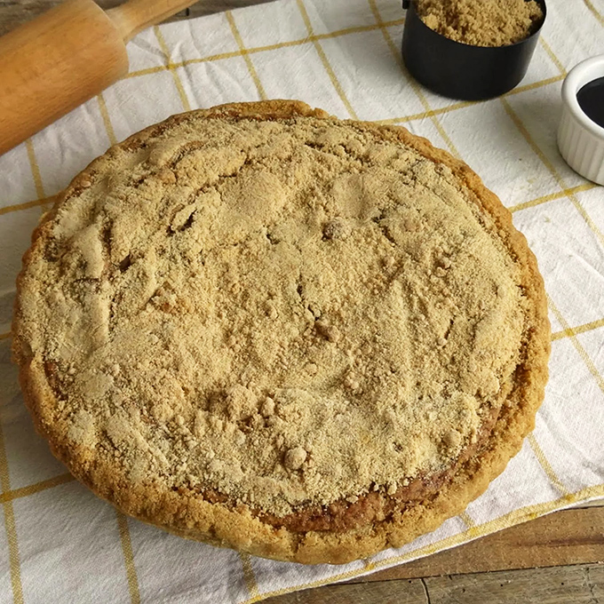 The shoofly pie sits regally with its crumb topping, a Pennsylvania Dutch classic that's outlasted countless food trends for good reason.