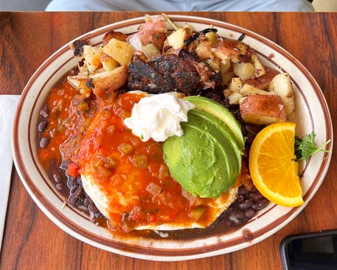Huevos rancheros that would make your abuela proud &ndash; a fiesta of colors, textures, and flavors that dance across the plate.