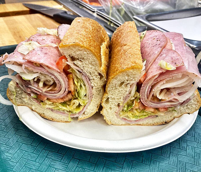 The Italian hoagie&mdash;where meat-to-bread ratio achieves mathematical perfection and every bite delivers a United Nations of flavor.
