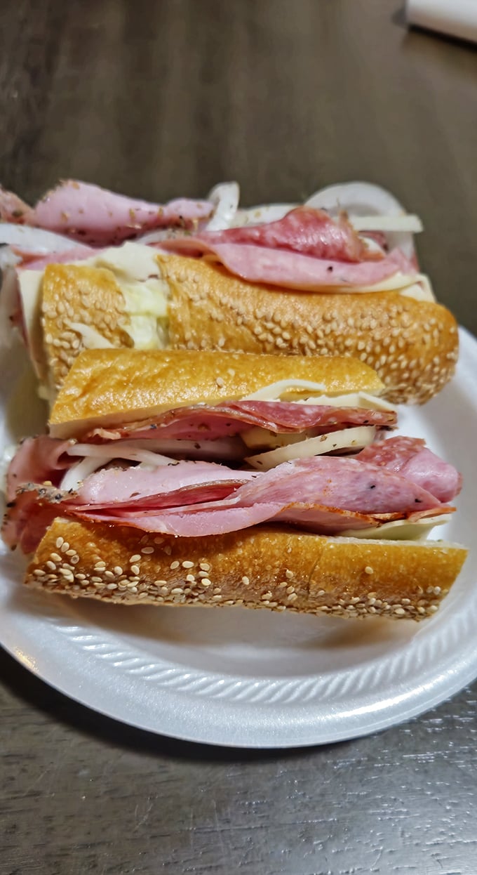 Layer upon glorious layer of Italian meats and cheese on a sesame-studded roll. This isn't just lunch&mdash;it's an edible vacation to the old country.