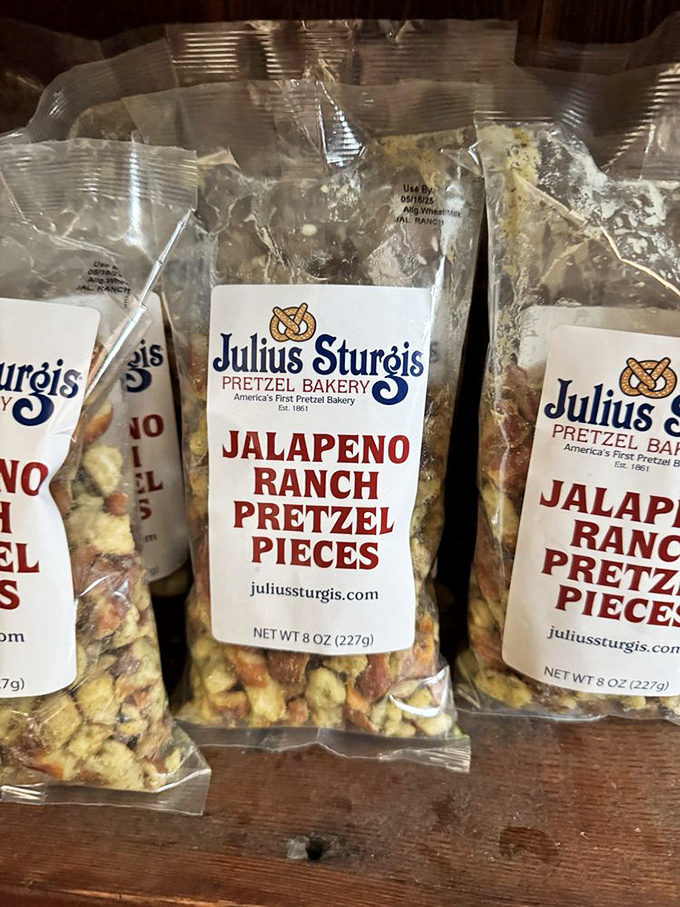 Jalapeno Ranch pretzels line the shelves like edible works of art, proving that Pennsylvania Dutch traditions aren't afraid of a little southwestern kick.