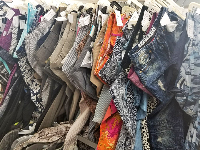 Fashion archaeology at its finest. Each pair of jeans tells a story—some barely worn, others perfectly broken in by someone else's adventures.