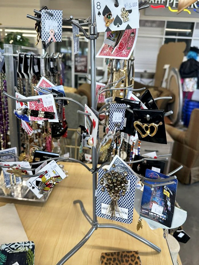 Jewelry displayed like a deck of cards&mdash;clever and tempting. Each piece tells a story from its previous life while waiting to accessorize yours.