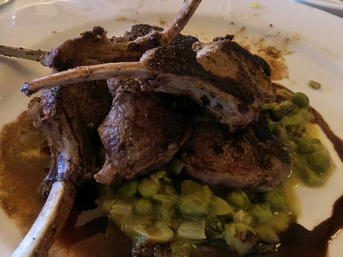 These lamb chops aren't just cooked&mdash;they're respected. Perfectly seared and resting on a bed of vegetables that complement rather than compete.