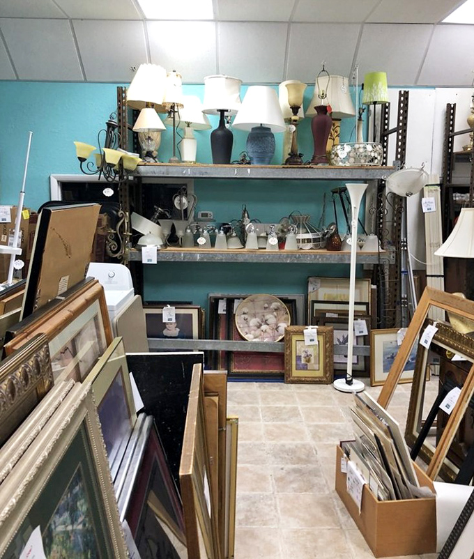 Lamp heaven or the place where all retired hotel fixtures come to find new homes? Either way, there's enough lighting options here to illuminate your darkest corners.