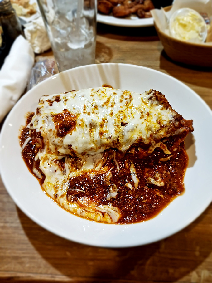 Lasagna might seem like an odd choice at a steakhouse, but this cheese-blanketed beauty proves George's isn't a one-trick pony in the kitchen.