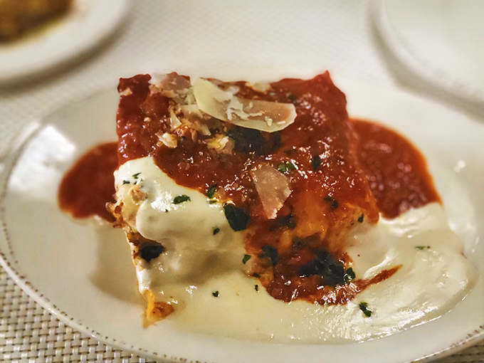 Layers of pasta, cheese, and sauce in perfect harmony&mdash;like the Beatles of Italian cuisine if the Beatles were smothered in melted mozzarella.