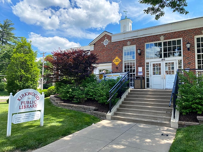 The Kirkwood Public Library: where knowledge meets architecture in a brick building that's hosted more plot twists than a mystery novel shelf.