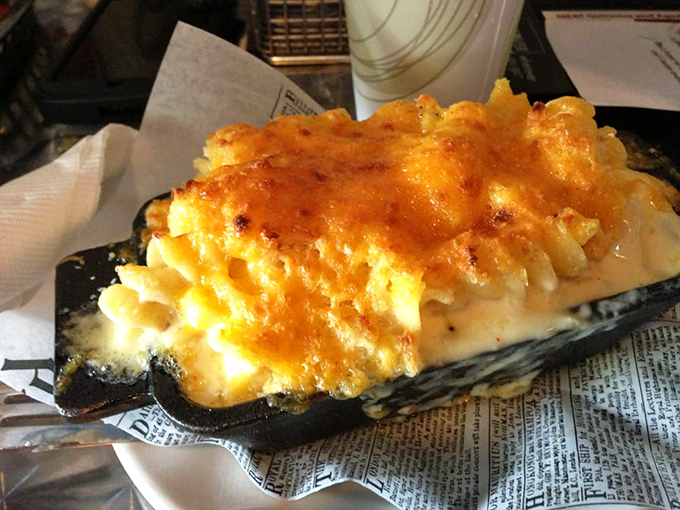 This mac and cheese skillet arrives bubbling like a delicious science experiment gone perfectly right.