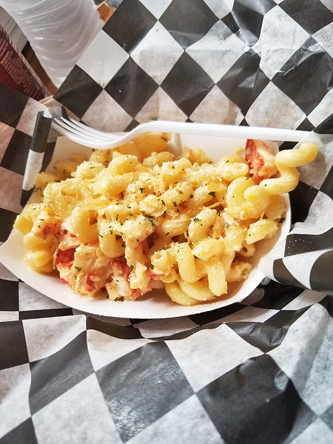 Mac and cheese gets the Keys treatment with chunks of lobster. Comfort food that went to finishing school and came back with a degree in deliciousness.