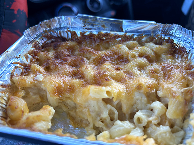 Mac and cheese that doesn't come from a blue box? Revolutionary! This bubbling masterpiece is what comfort food dreams are made of.