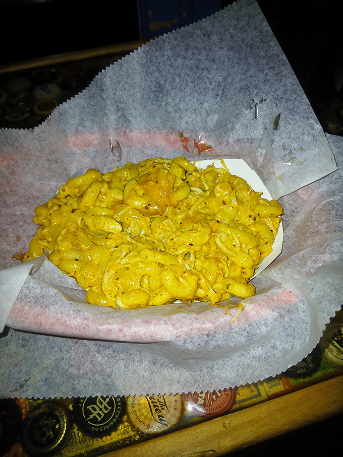 Mac and cheese elevated to gourmet status &ndash; creamy, dreamy comfort food that makes adults smile like kids.