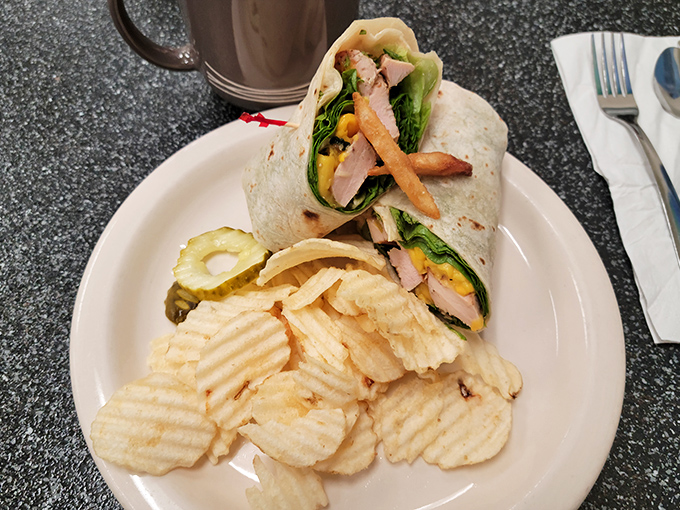 Lunch doesn't have to be boring, as proven by this wrap that's dressed better than most people at a casual wedding.