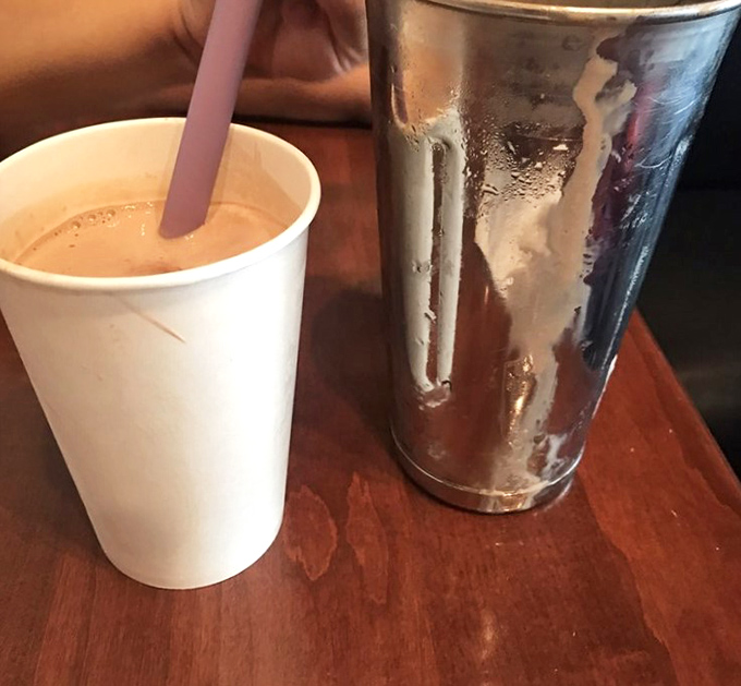 The milkshake that launched a thousand return visits—cold, creamy, and thick enough to make your straw stand at attention.