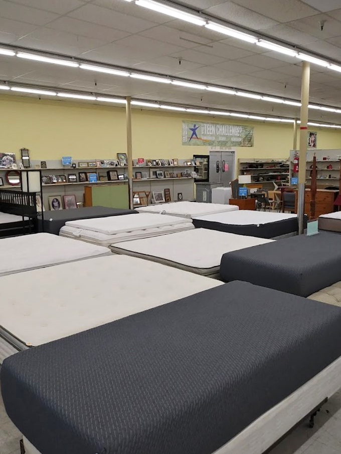 Mattress mountain! The bedding section offers dreams at discount prices &ndash; proving you don't need to spend a fortune for a good night's sleep.