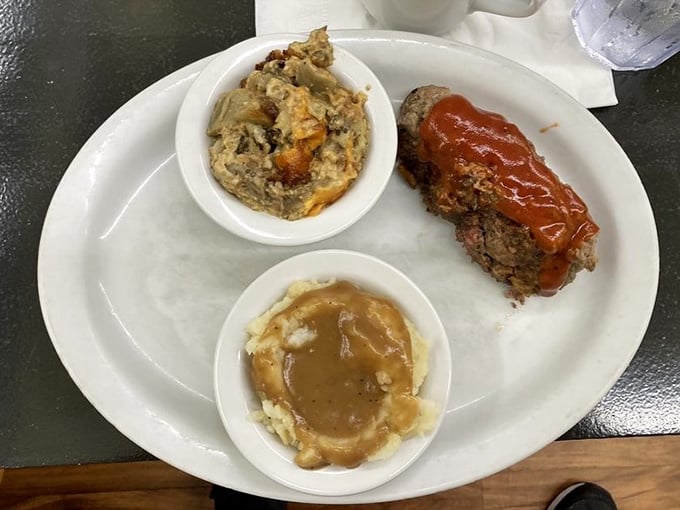 Homestyle meatloaf that looks like it jumped straight from someone's cherished family recipe collection.