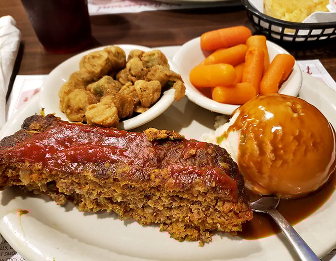 Meatloaf that would make your grandmother both jealous and proud. The gravy alone is worth the drive from Charlotte, Asheville, or possibly the moon.