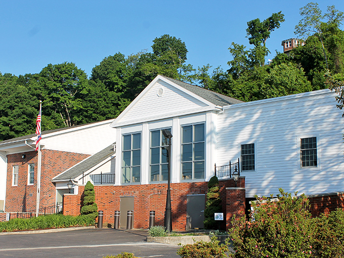 The Meigs County District Public Library stands as both architectural anchor and knowledge hub, its brick-and-white design radiating small-town dignity.