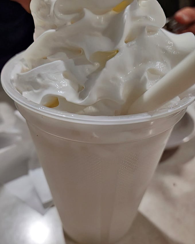 A milkshake so thick you'll develop jaw muscles just trying to sip it. Worth every delicious struggle and brain freeze.