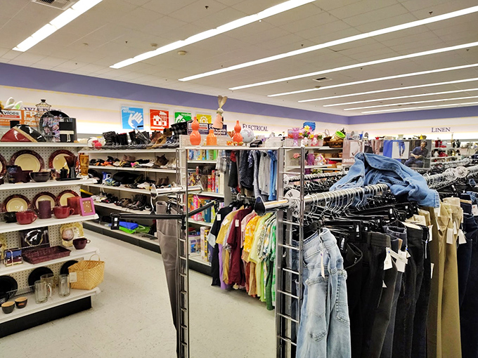Department store organization meets treasure hunt excitement in these well-marked aisles that somehow make chaos feel manageable.