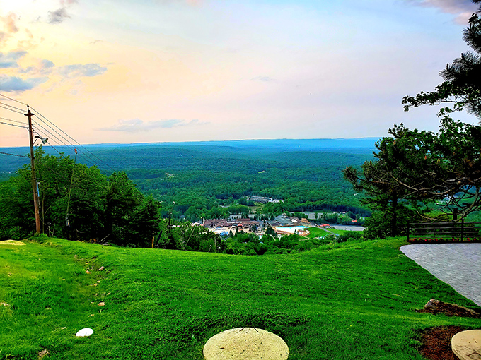 Sunset transforms the Pocono valleys into a watercolor painting that even Bob Ross would call "one happy little masterpiece."