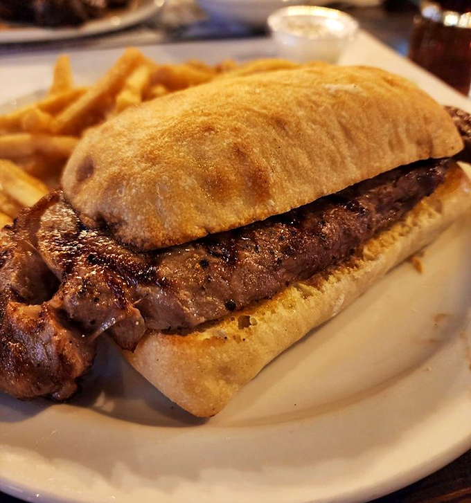 The NY Steak Sandwich &ndash; for when you want your beef experience portable but no less magnificent. Those fries aren't just sidekicks either.